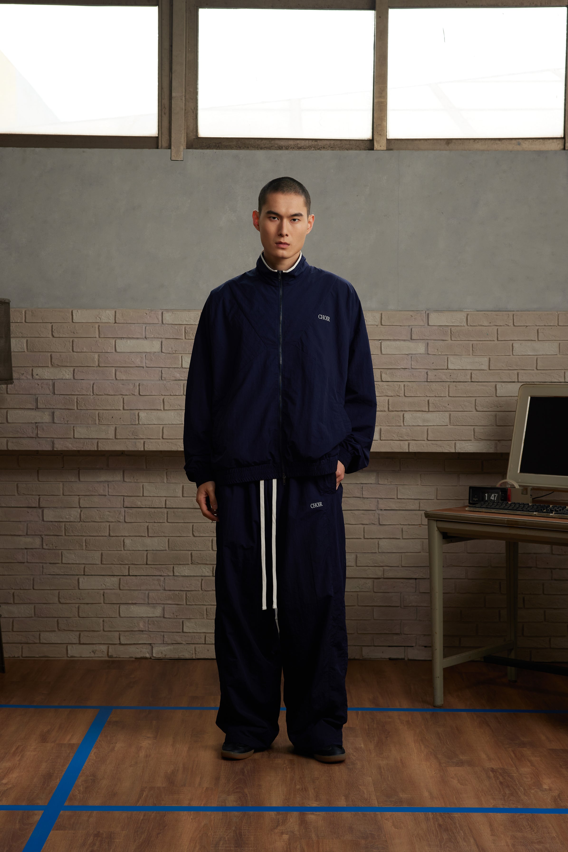 Retro Nylon Jacket-Blue – CHOIR